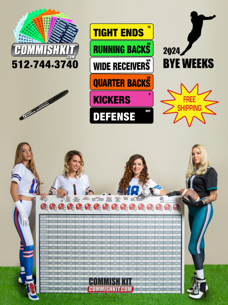 Corrugated Fantasy Football Draft Board Kits - Commish Kit